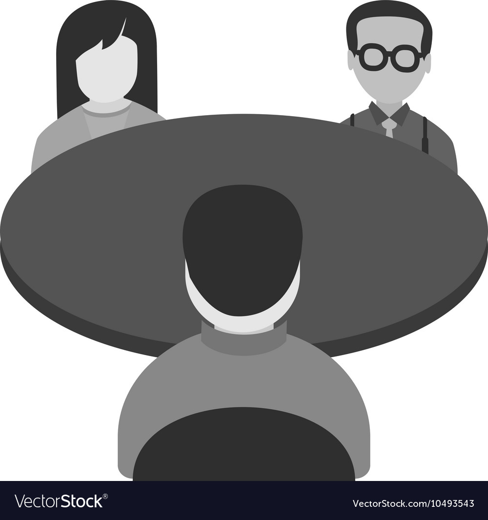 Panel interview Royalty Free Vector Image - VectorStock