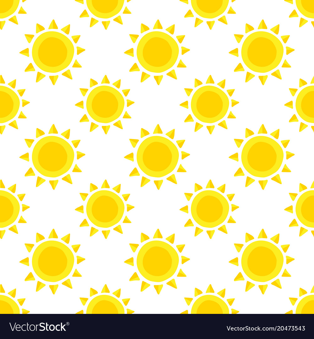 Seamless pattern with sun Royalty Free Vector Image
