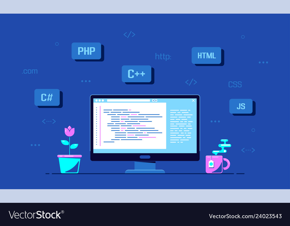 Software and application development Royalty Free Vector