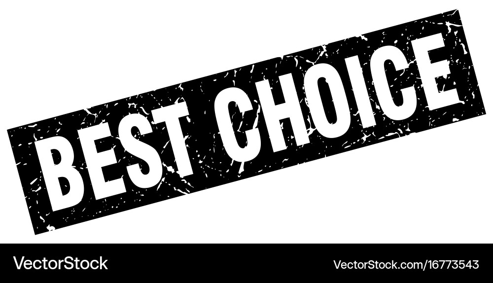 Square grunge black best choice stamp Royalty Free Vector