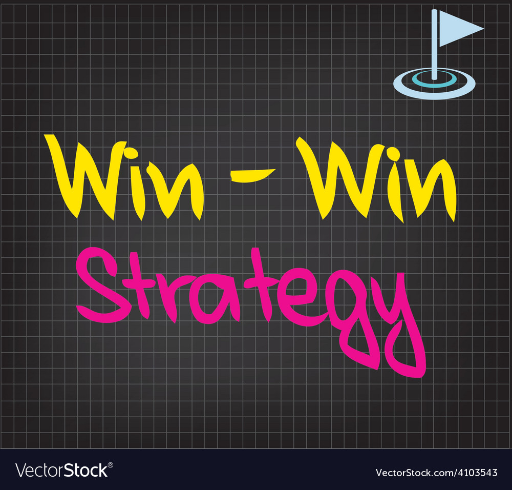 Win-win strategy Royalty Free Vector Image - VectorStock