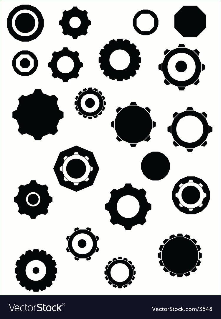 Cogs graphic elements Royalty Free Vector Image