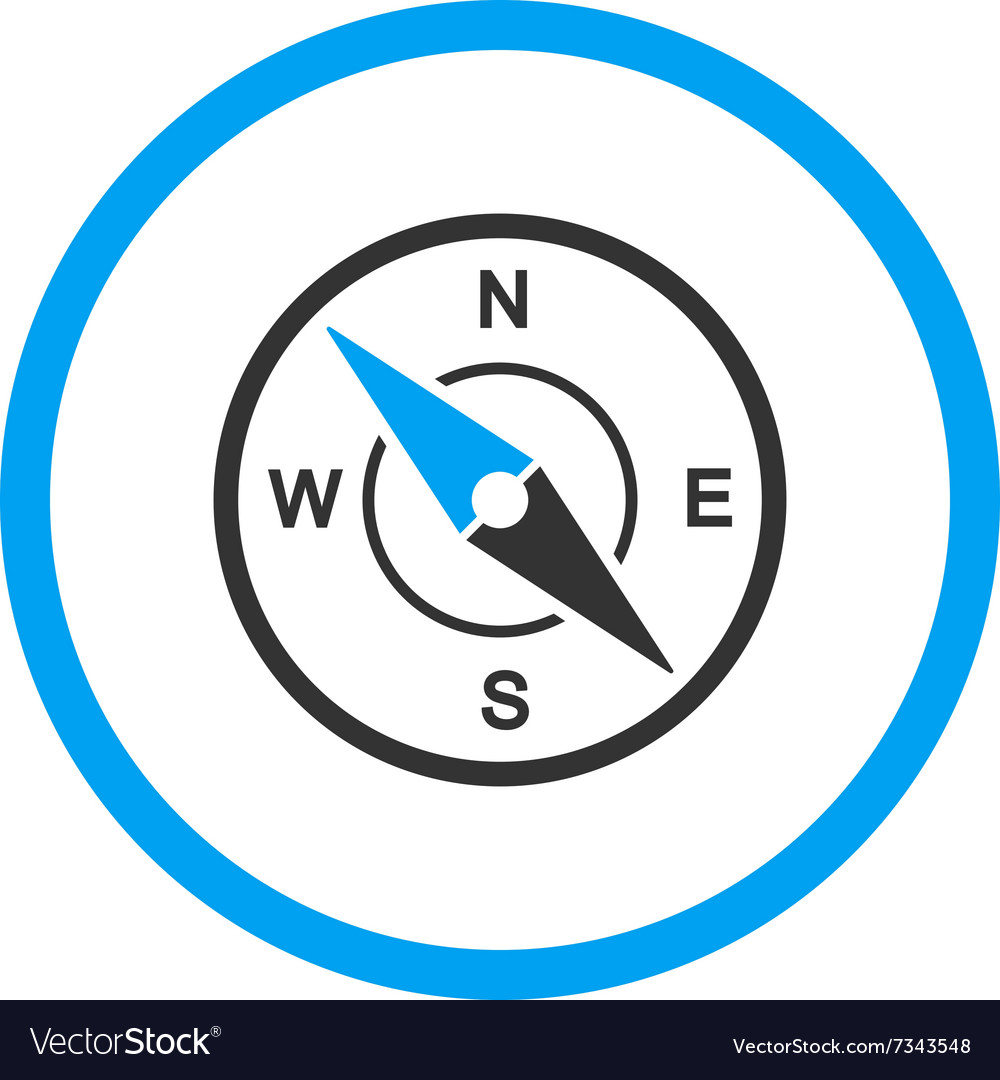 Compass flat icon Royalty Free Vector Image - VectorStock