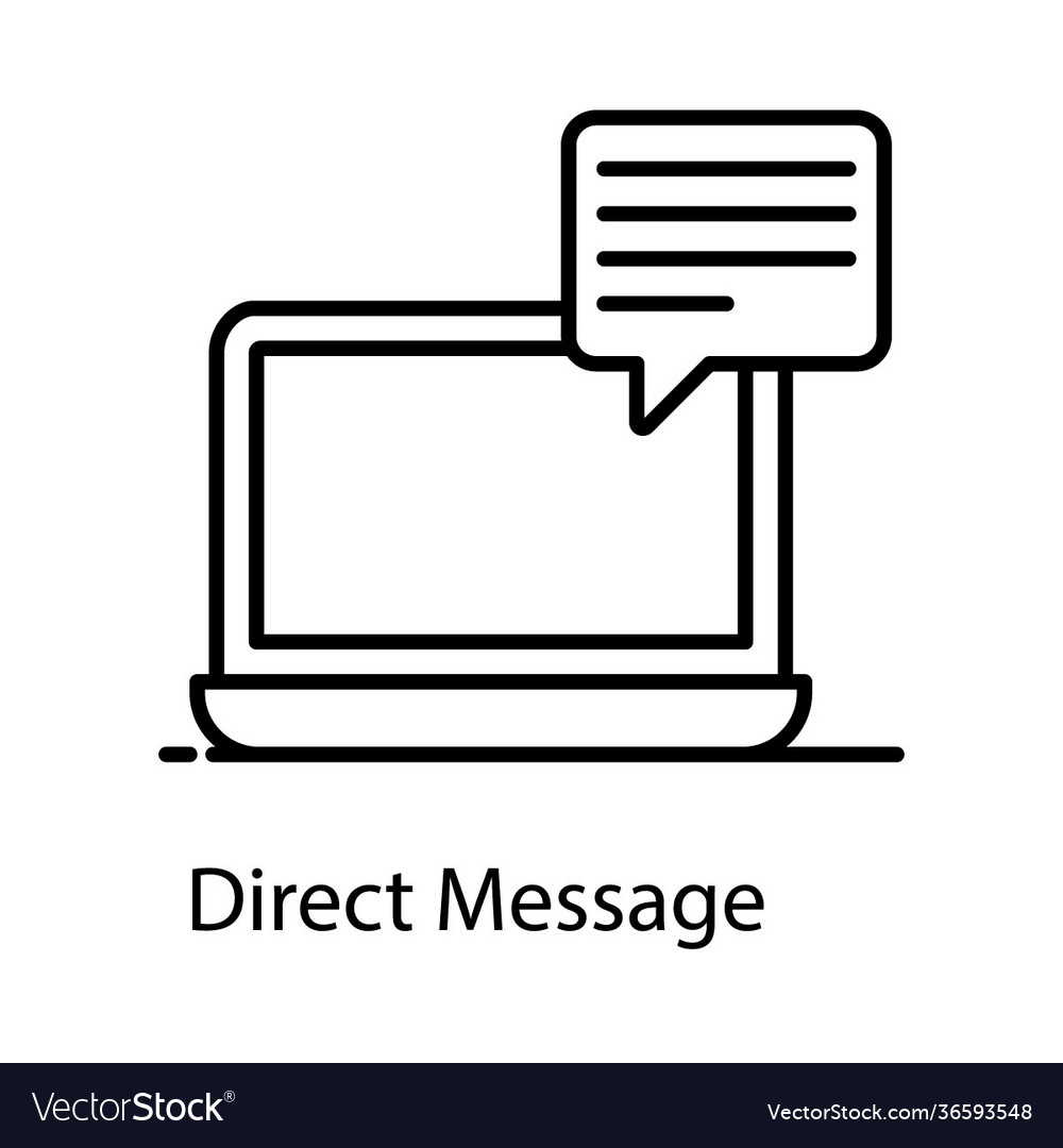 Direct message Royalty Free Vector Image - VectorStock