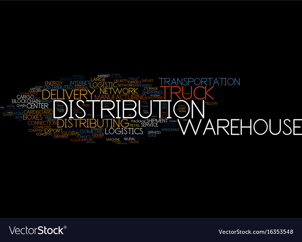 Distributing word cloud concept Royalty Free Vector Image