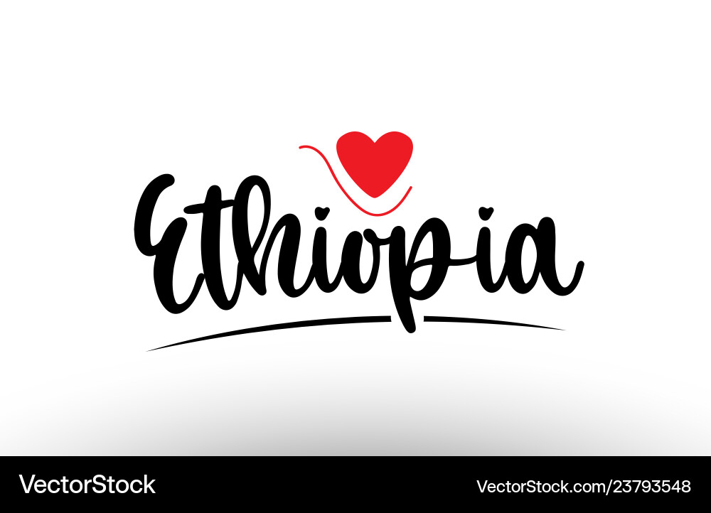 Ethiopia country text typography logo icon design Vector Image