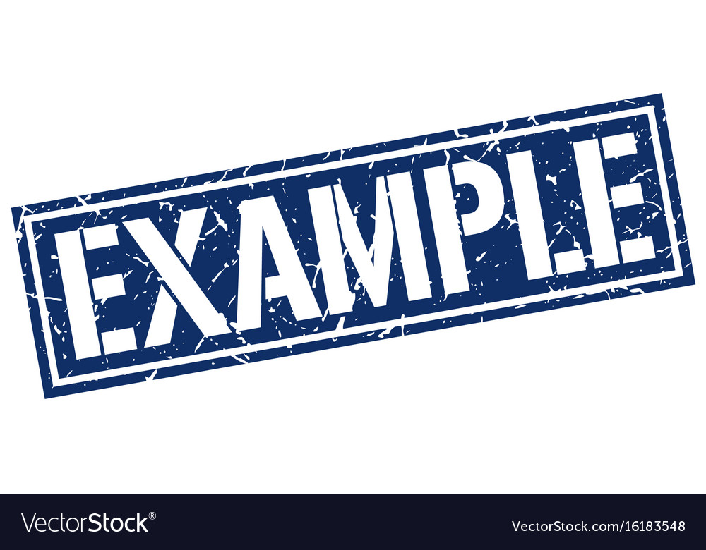 Example square grunge stamp Royalty Free Vector Image
