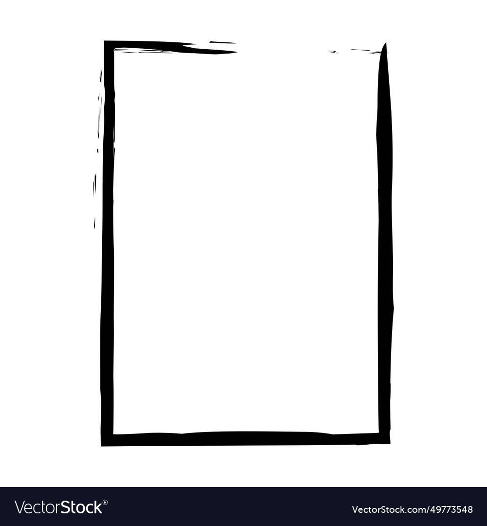 Grunge frame shape icon vertical rectangle Vector Image