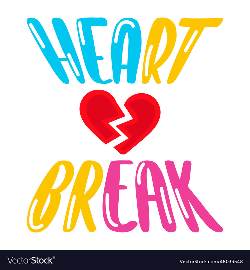 Heartbreak Royalty Free Vector Image - VectorStock