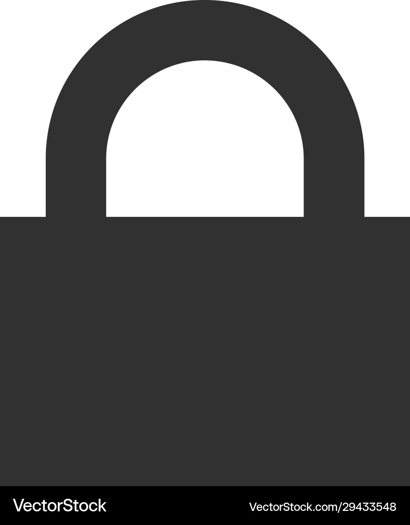Lock icon password protected sign stock isolated Vector Image