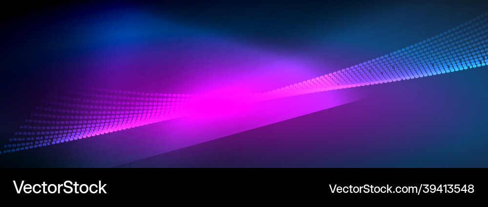 Neon shiny color background with light glowing Vector Image