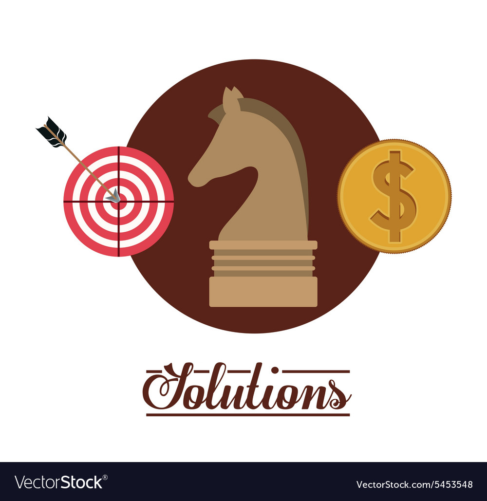 Solutions design Royalty Free Vector Image - VectorStock