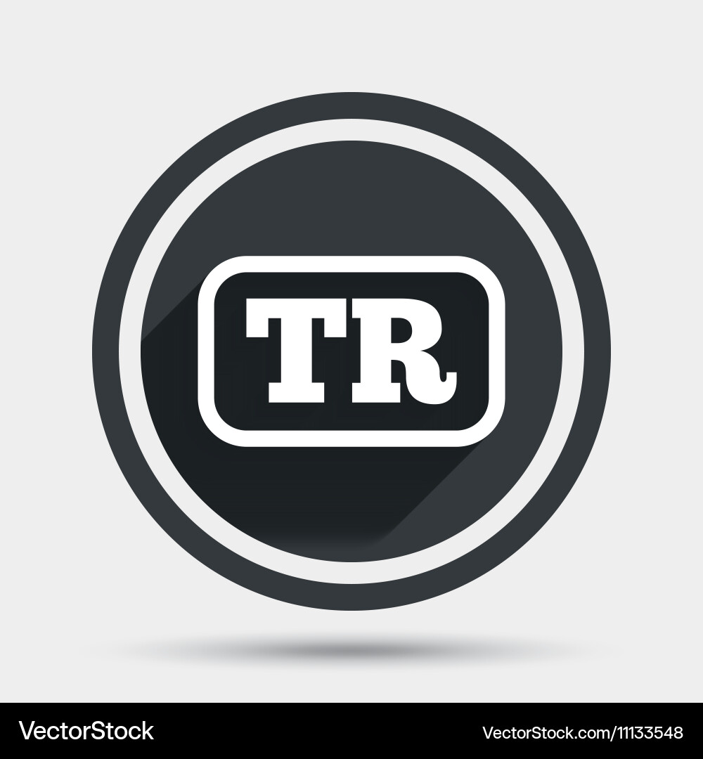 Turkish language sign icon tr translation Vector Image