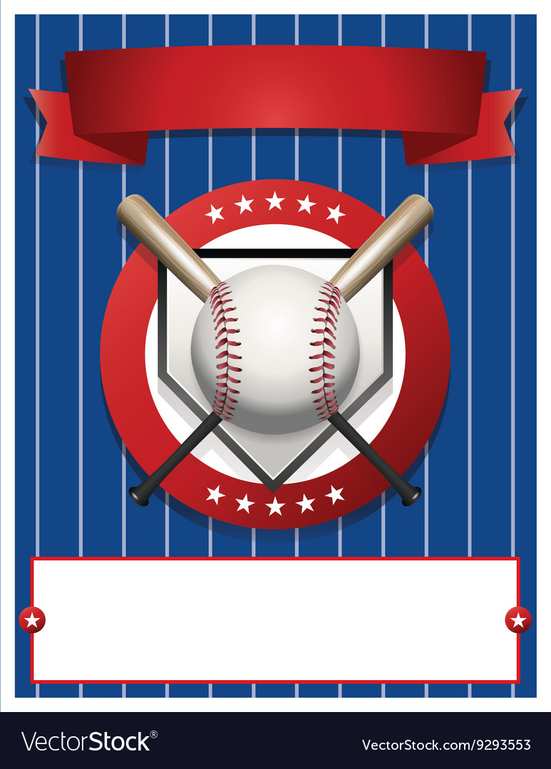Baseball Flyer Template Royalty Free Vector Image