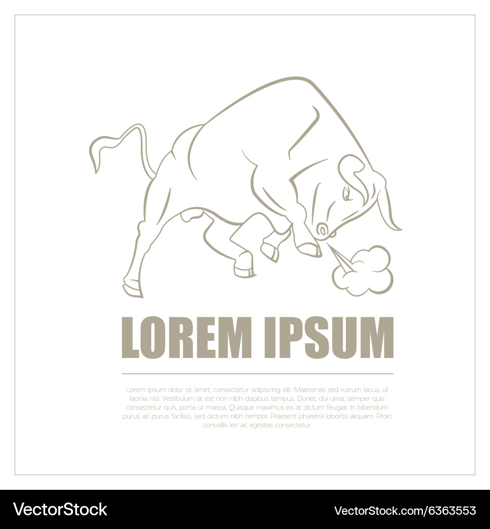 Bull logo and badges templates Royalty Free Vector Image