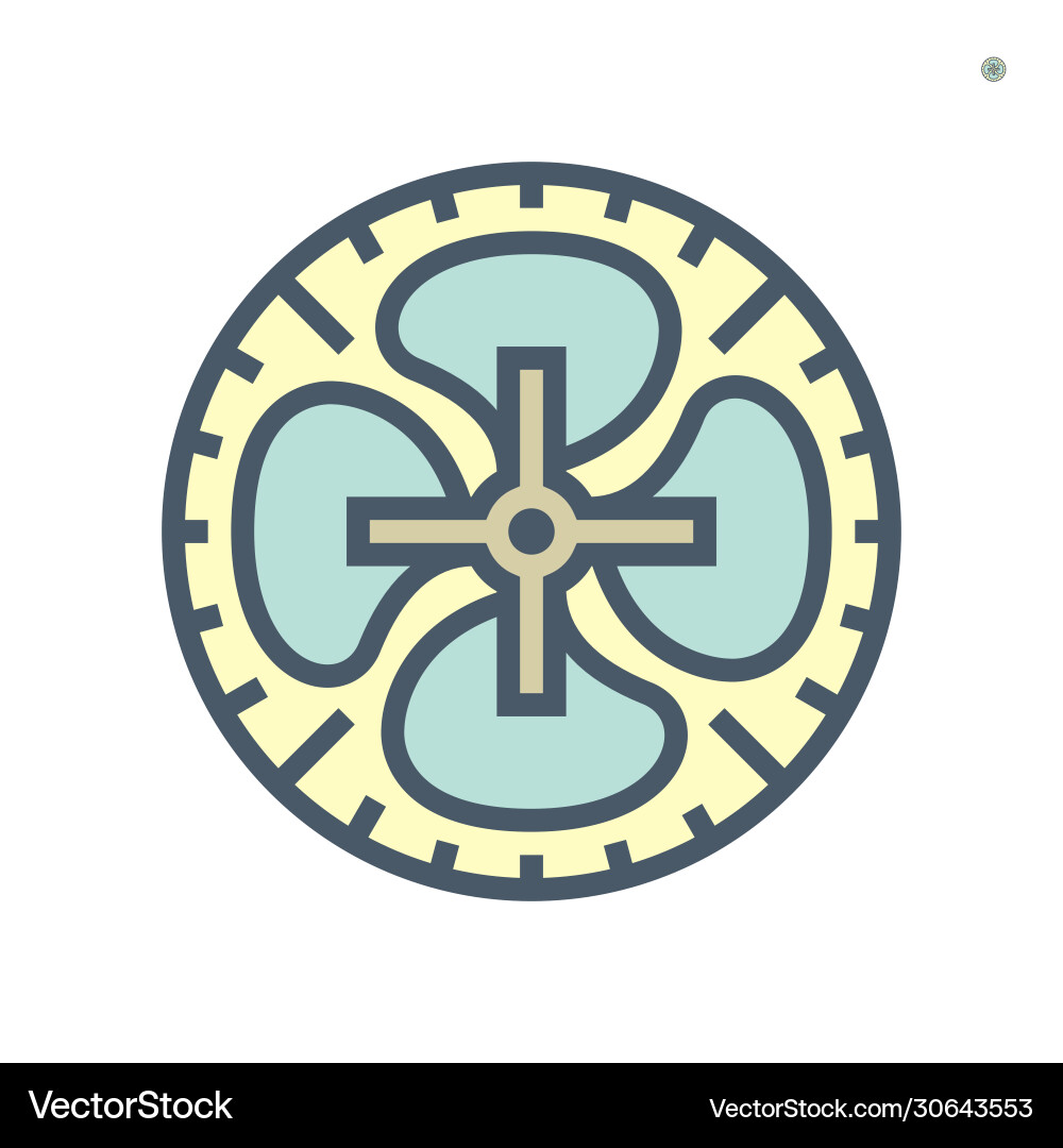 Fan blade icon 64x64 perfect pixel and editable Vector Image