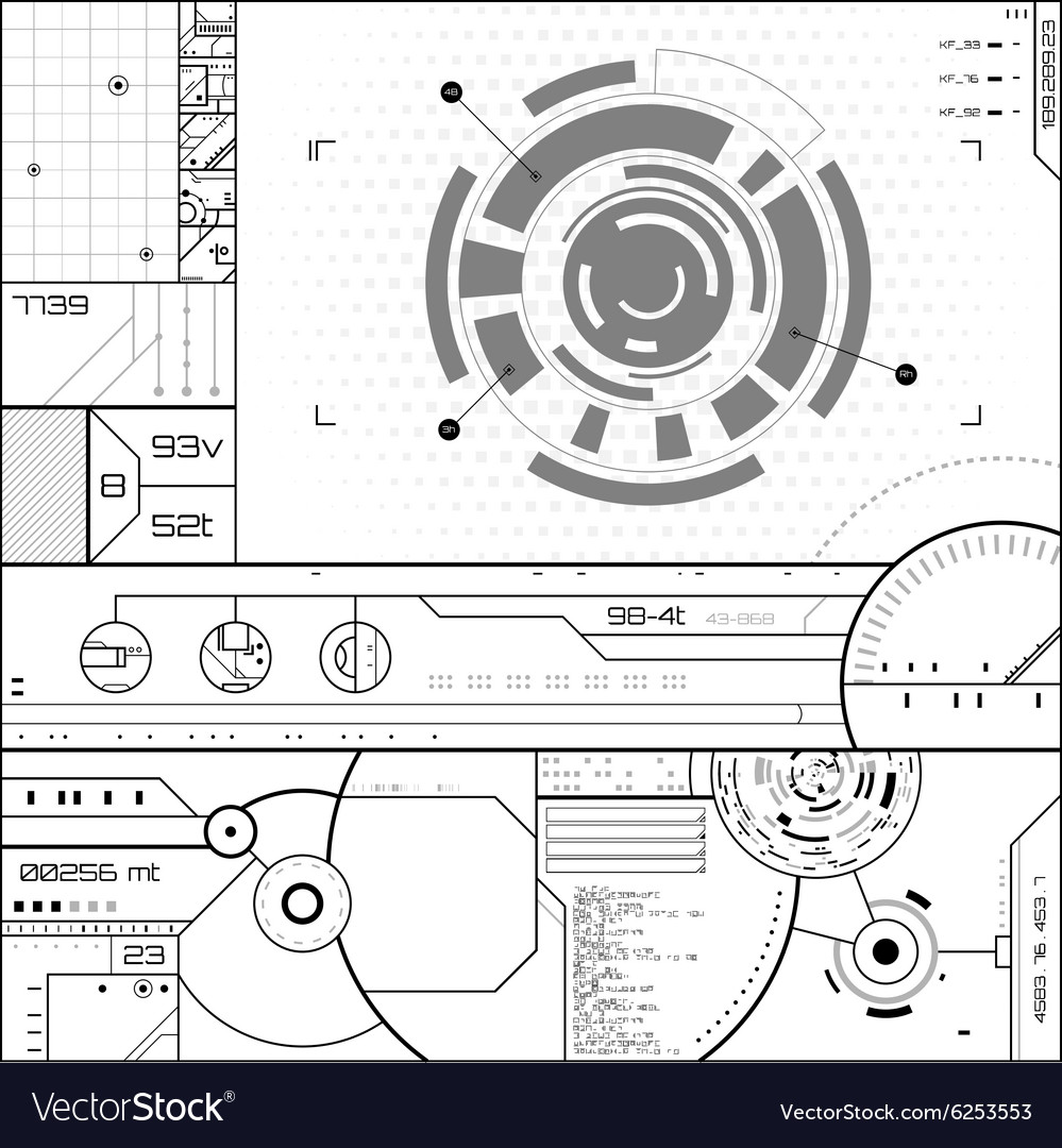 Futuristic graphic user interface Royalty Free Vector Image