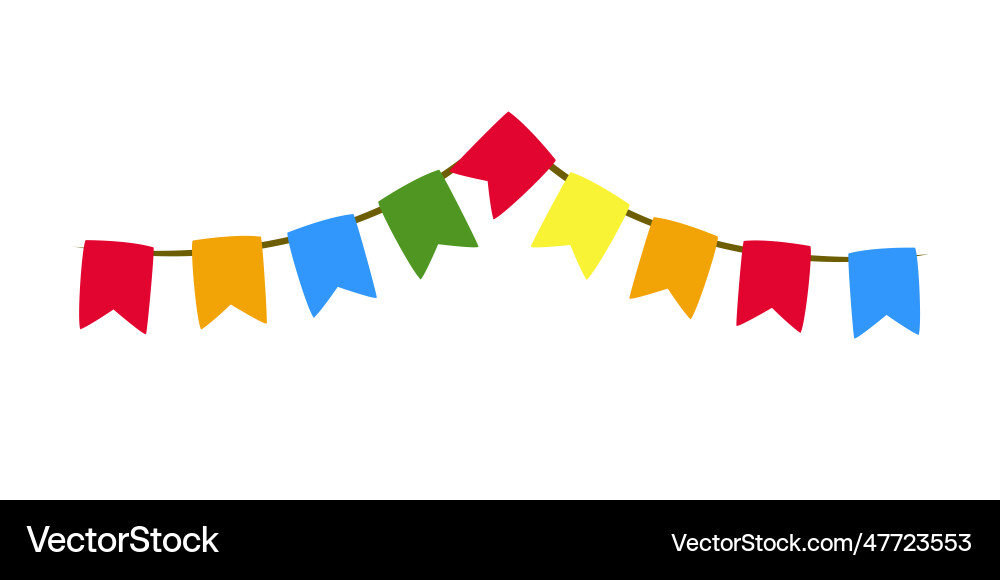 Garland of flags Royalty Free Vector Image - VectorStock