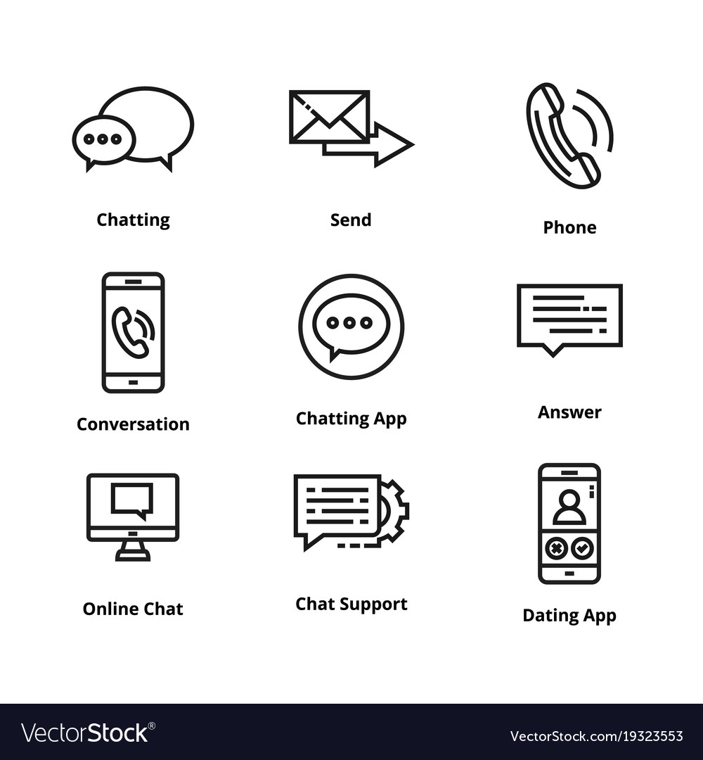 High quality line chat icon Royalty Free Vector Image