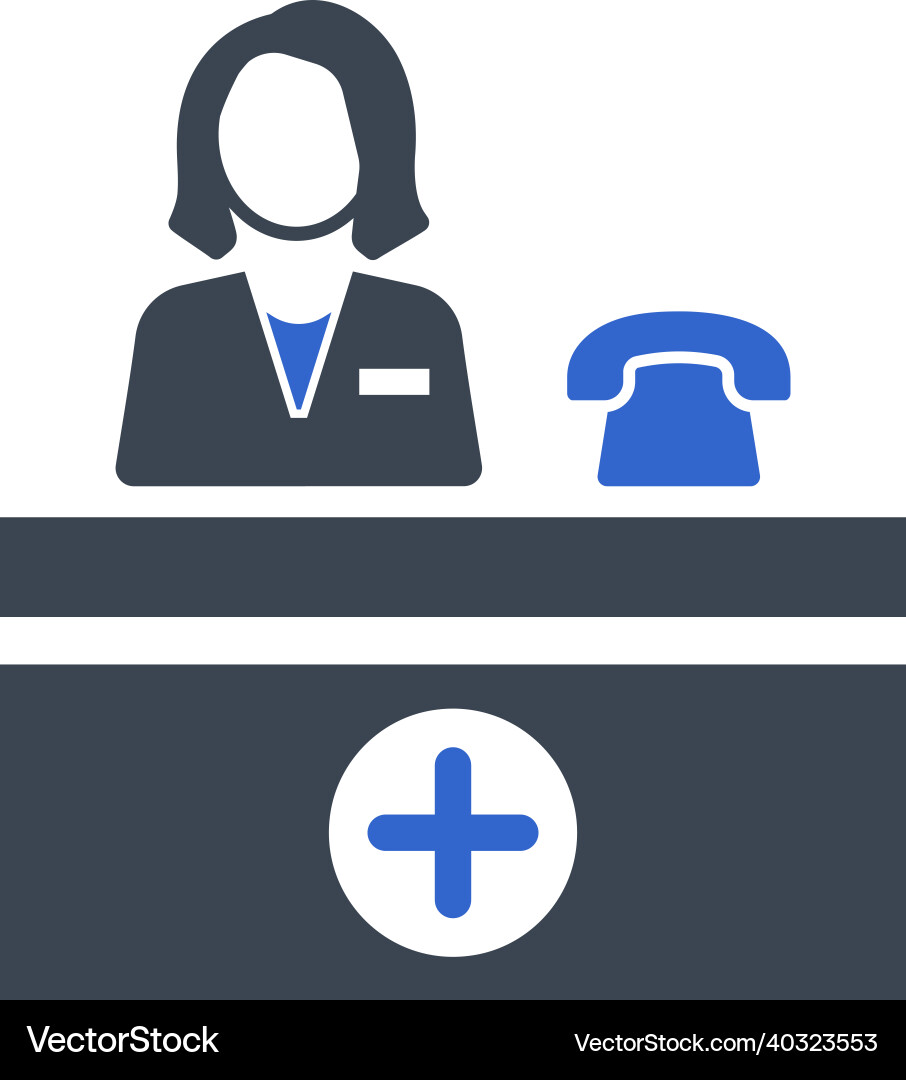 Medical receptionist icon Royalty Free Vector Image