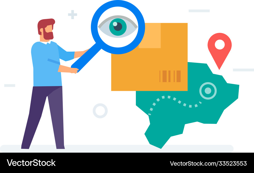 Online tracking goods smartphones tablets user Vector Image