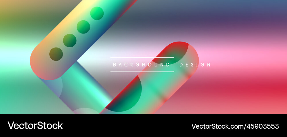 Round shapes and lines with fluid gradients Vector Image