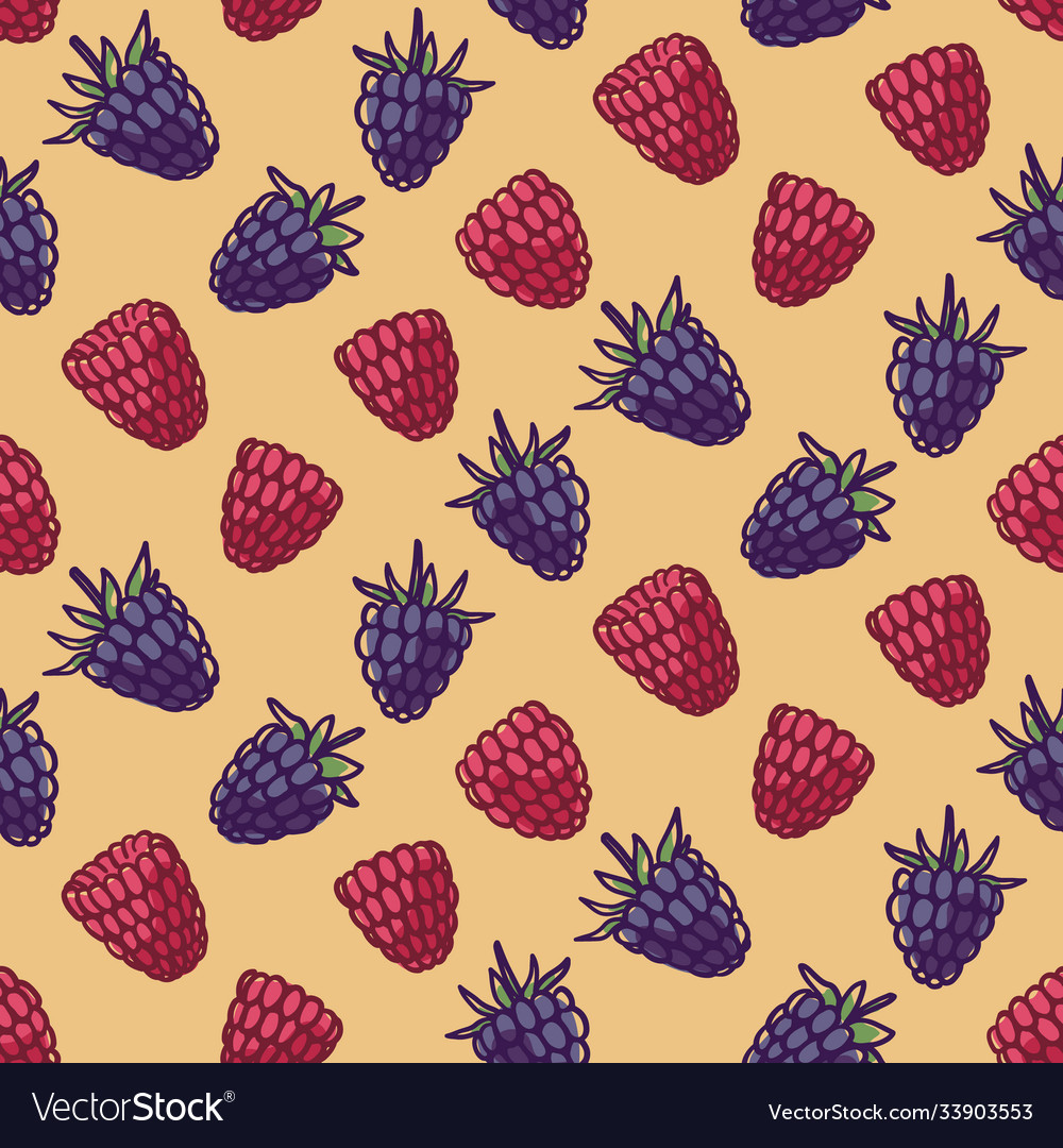 Seamless pattern with berries Royalty Free Vector Image
