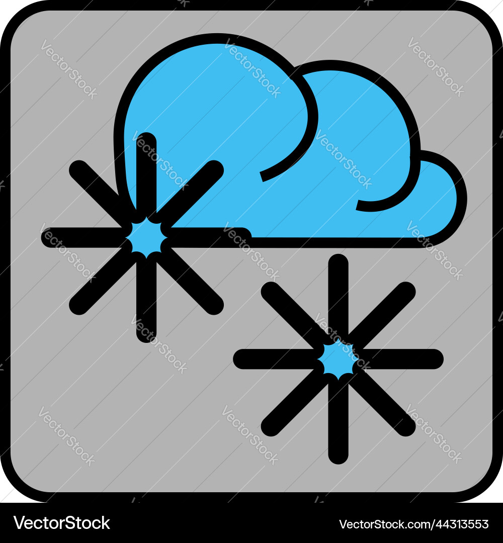 Snow cold weather on a white background Royalty Free Vector