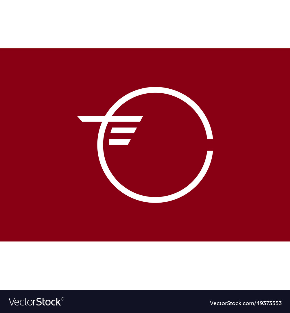 Tamakawa Flag Royalty Free Vector Image Vectorstock