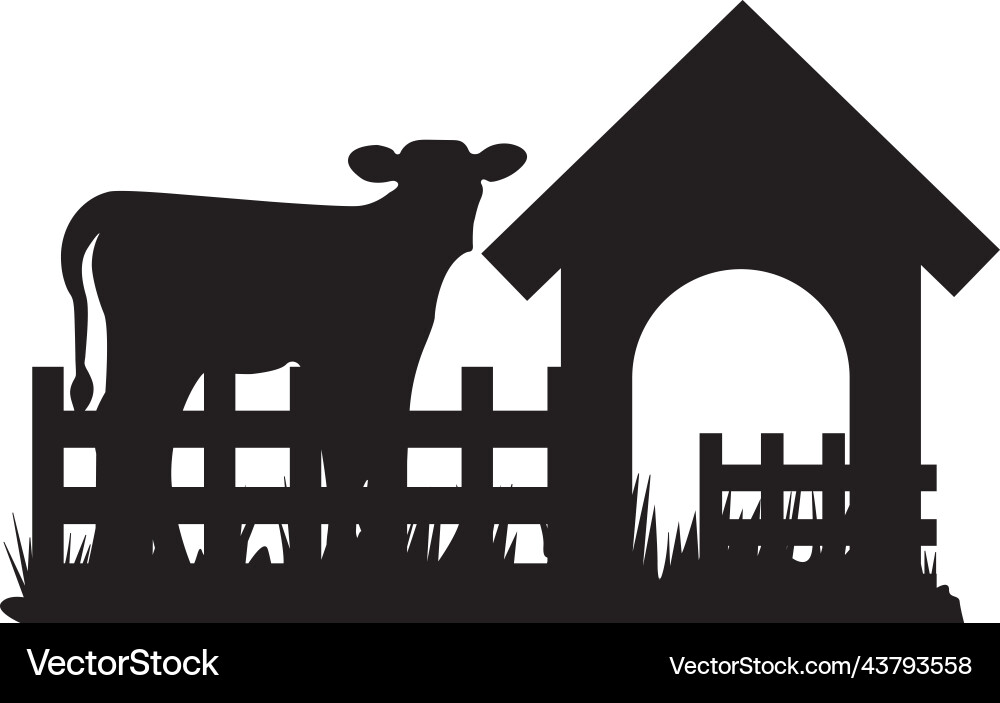 Calf line art icon design template Royalty Free Vector Image