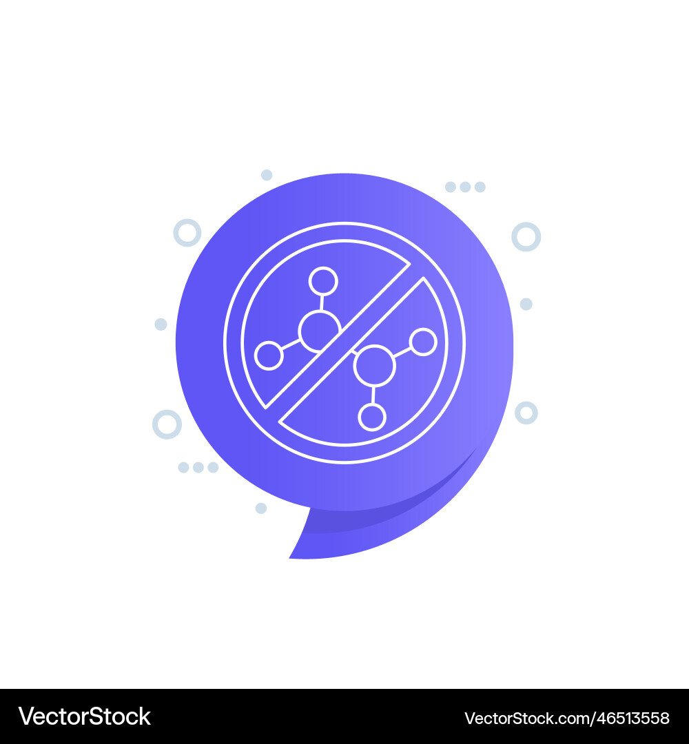 Chemical free line icon with a molecule Royalty Free Vector