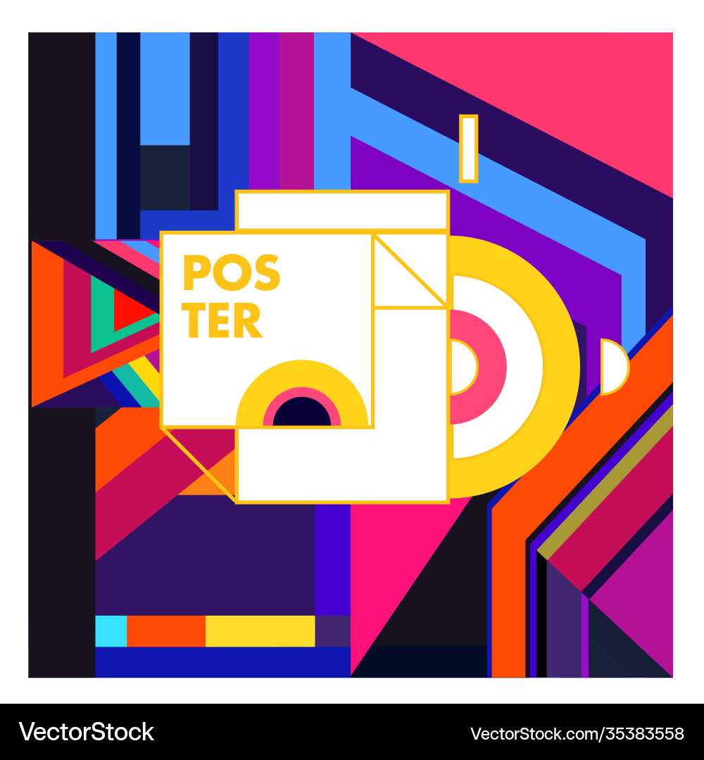 Geometric colorful pattern for poster and banner Vector Image