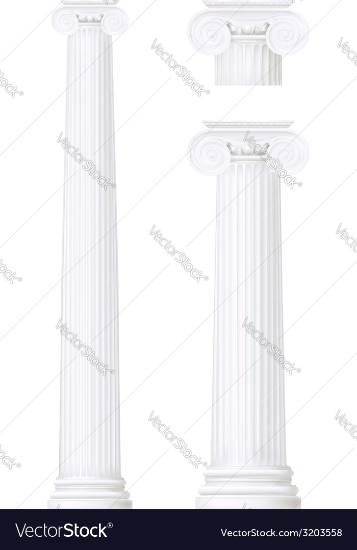 Ionic column Royalty Free Vector Image - VectorStock