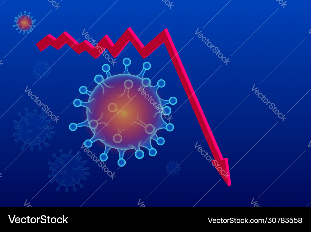 Isometric global economic impacts 2020 Royalty Free Vector