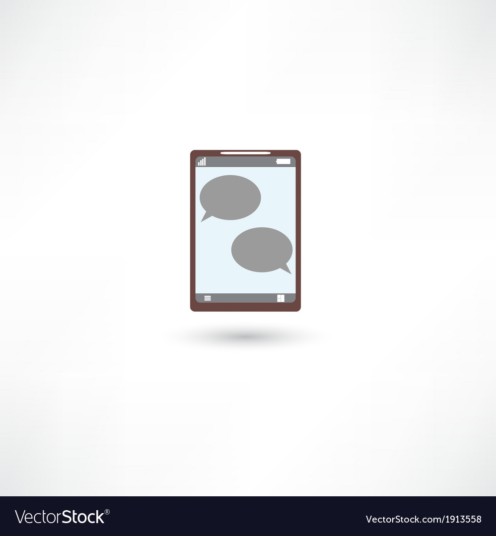 Message on phone Royalty Free Vector Image - VectorStock