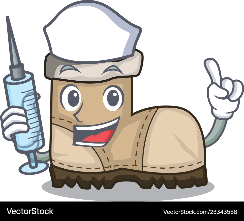 Nurse working boot in shape cartoon beautiful Vector Image
