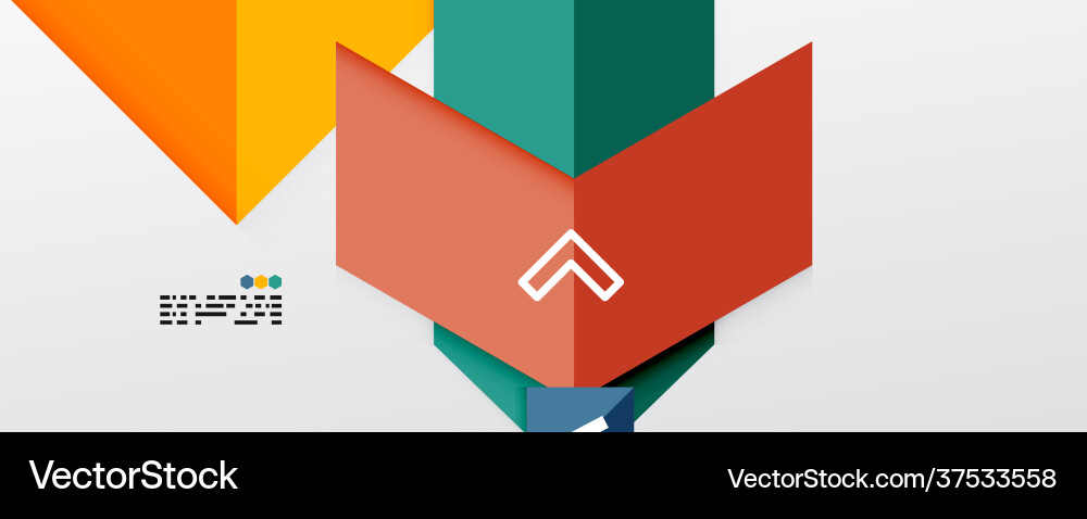 Shiny color triangles and geometric shapes Vector Image
