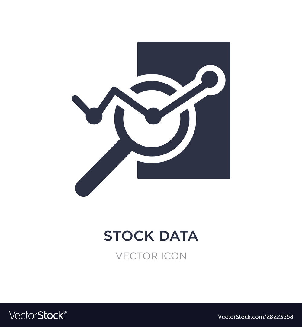 Stock data analysis icon on white background Vector Image