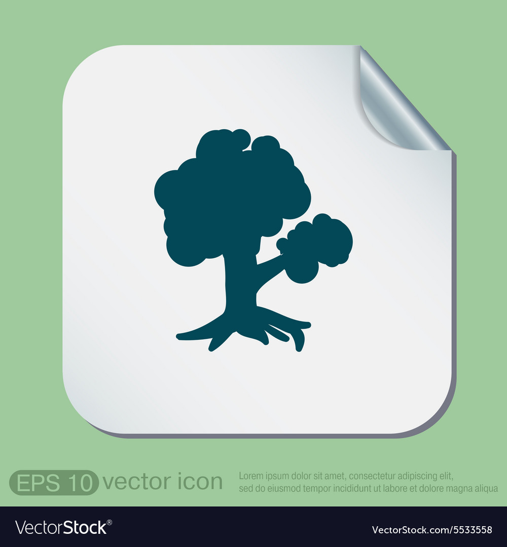 Tree symbol icon nature sign Royalty Free Vector Image