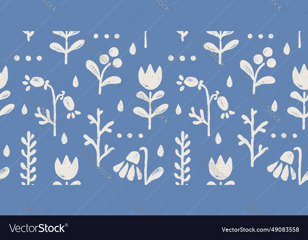 Vintage floral seamless pattern in scandinavian Vector Image