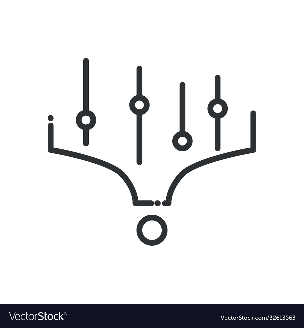 Big data circuit line style icon design Royalty Free Vector