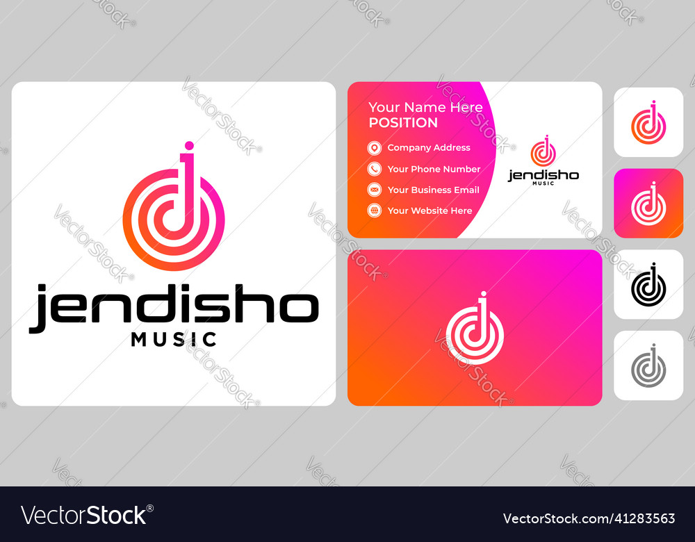 J music logo Royalty Free Vector Image - VectorStock