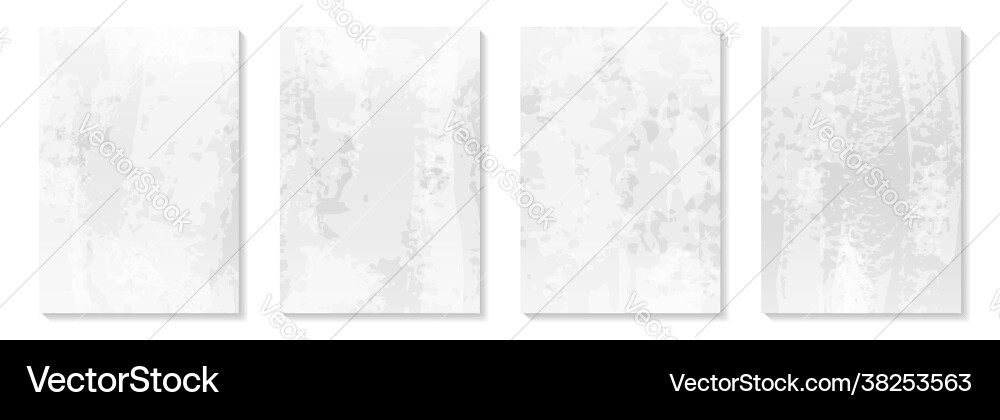Set card template with textured paint brush Vector Image