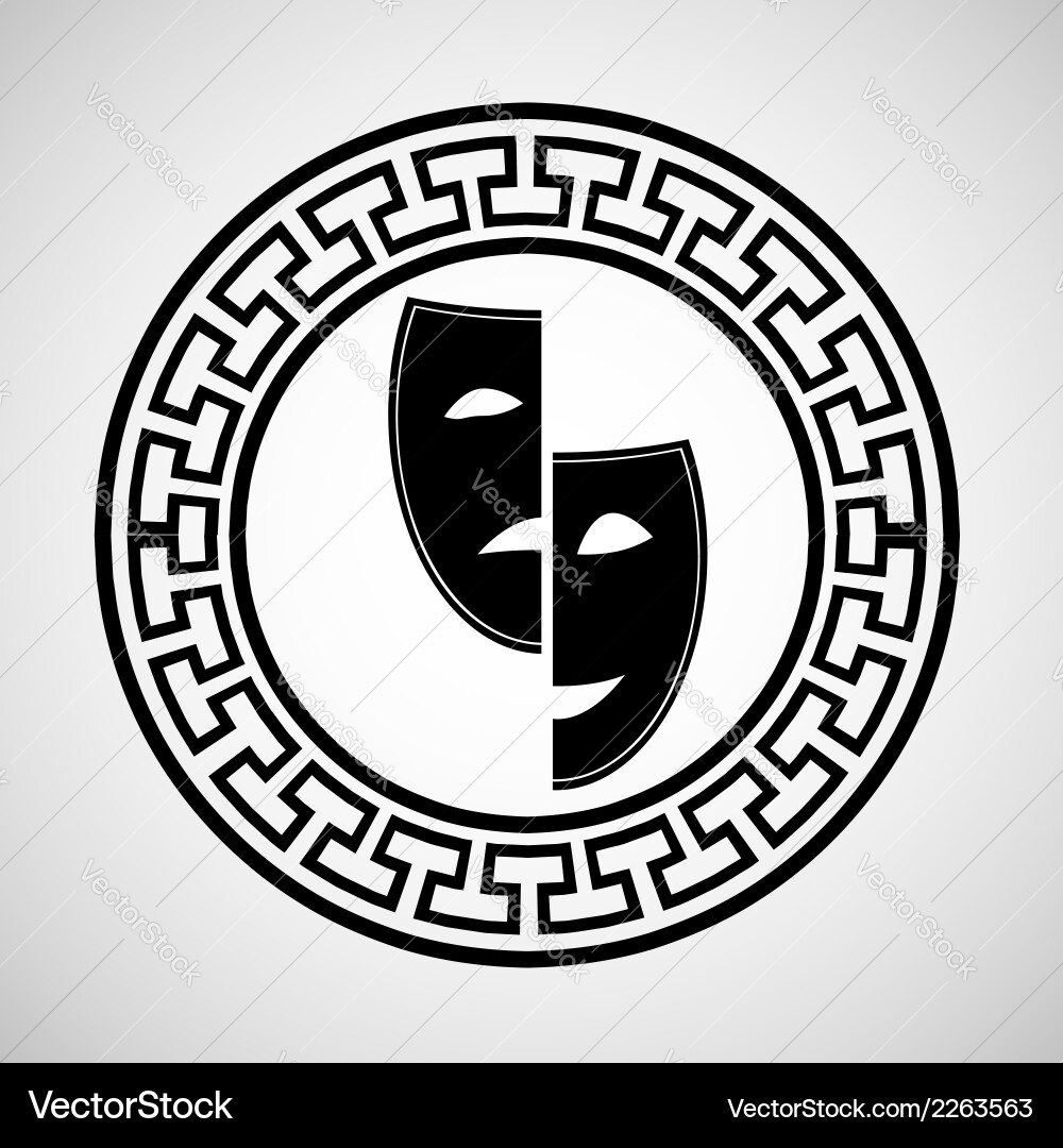 Silhouettes of masks Royalty Free Vector Image