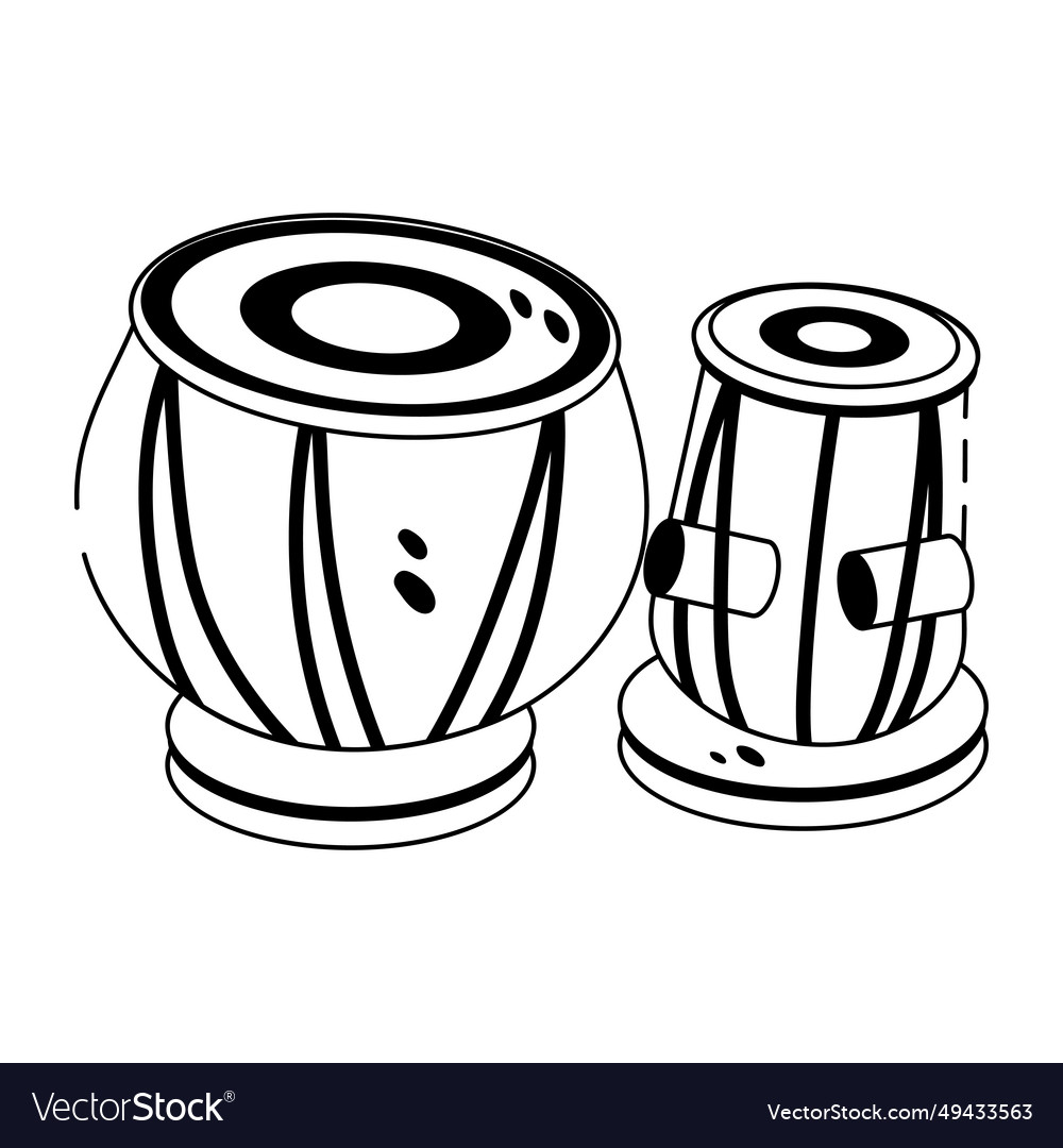 Tabla drums Royalty Free Vector Image - VectorStock Tabla drums Royalty Free Vector Image - VectorStock