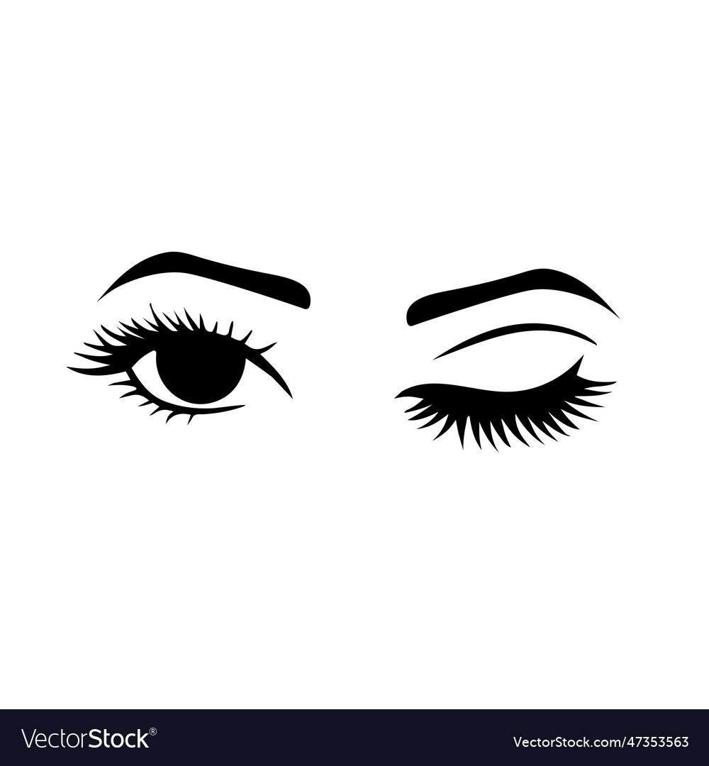 Winking eye image Royalty Free Vector Image - VectorStock