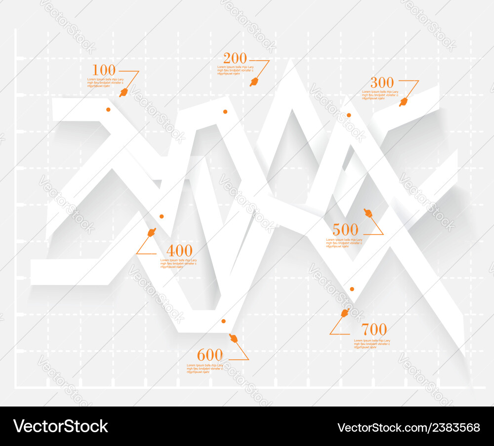 Abstract 3d digital infographic origami style Vector Image