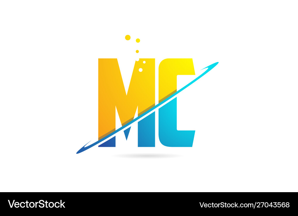 Alphabet letter mc m c combination for logo Vector Image