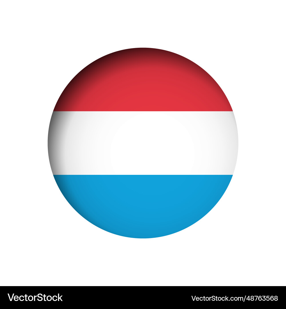 Circle flag of luxembourg Royalty Free Vector Image