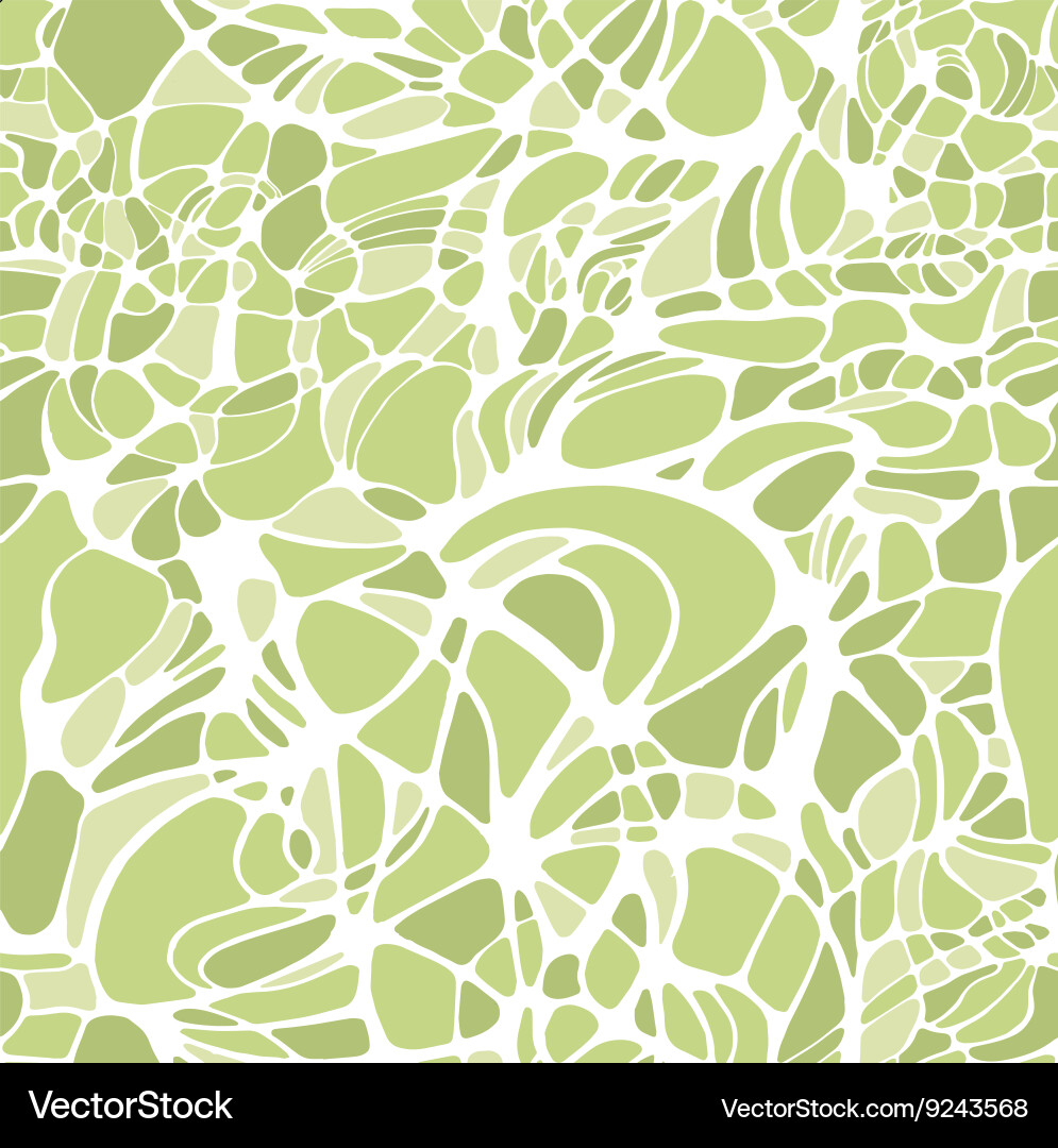 Color hand-drawing wave sea background green Vector Image